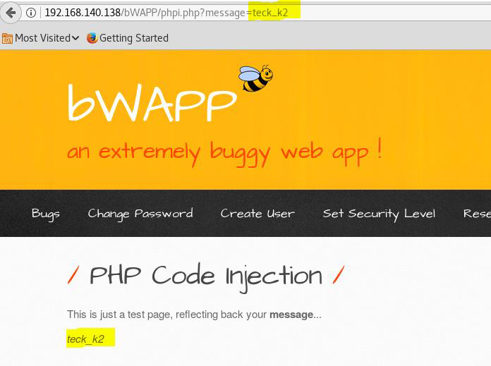 Php Code Injection · Teckk2